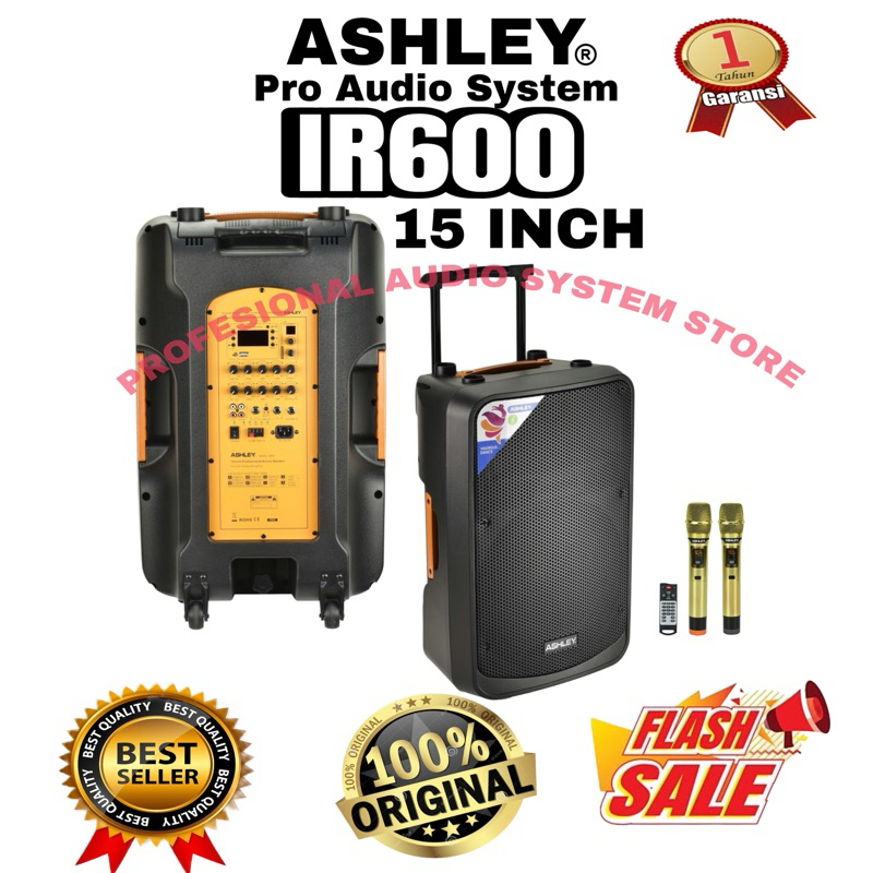 Jual SPEAKER PORTABLE ASHLEY IR600 IR 600 15INCH ORIGINAL BERGARANSI ...