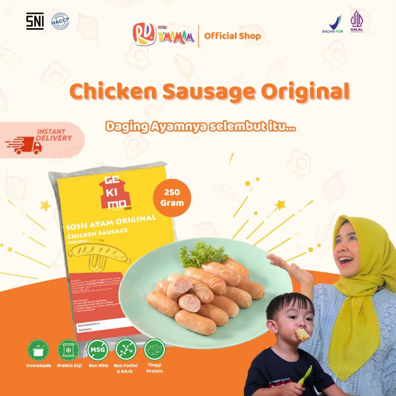 Jual Dmamam chicken Sausage original 250g no MSG BPOM Halal cemilan ...