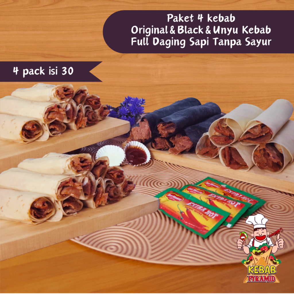 Jual Paket 30 Kebab Full Daging. Kebab Ori PANJANG, Black Kebab PANJANG ...