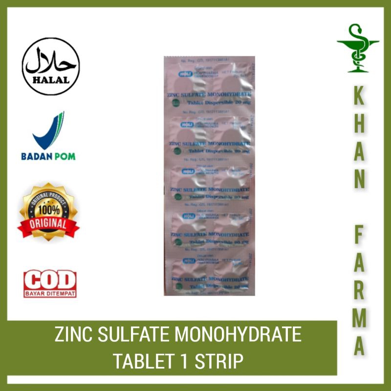 Jual ZINC SULFATE TABLET UNTUK PENDAMPING OBAT DIARE ANAK DAN DEWASA 1 ...