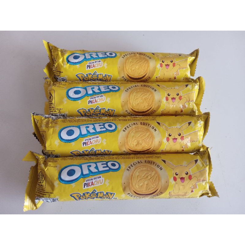 Jual Oreo Pokemon Biskuit Sandwich Cokelat & Krim Pisang 119.6gr ...