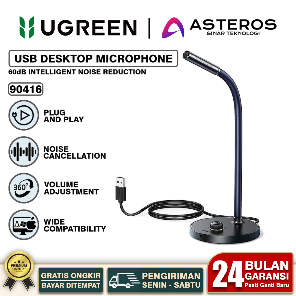 Jual UGREEN Microphone Desktop USB Mic For Zoom Streaming Gaming Condenser 10934 | Shopee Indonesia