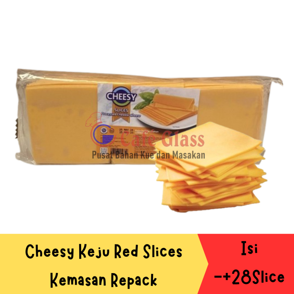 Jual Cheesy Slices Red Cheddar Cheese / Keju Slices / Keju Lembar ...