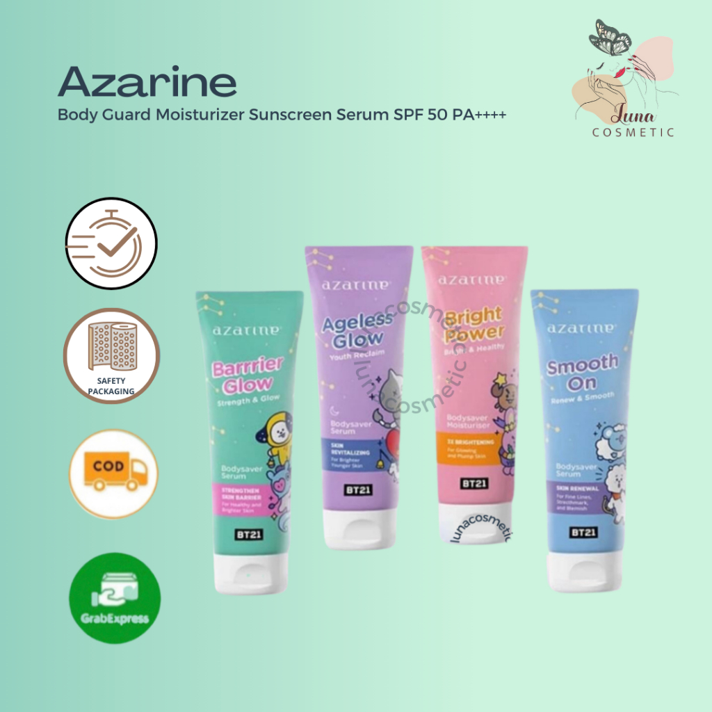 Jual Azarine X BT21 Body Guard Moisturizer Sunscreen Serum SPF 50 PA ...