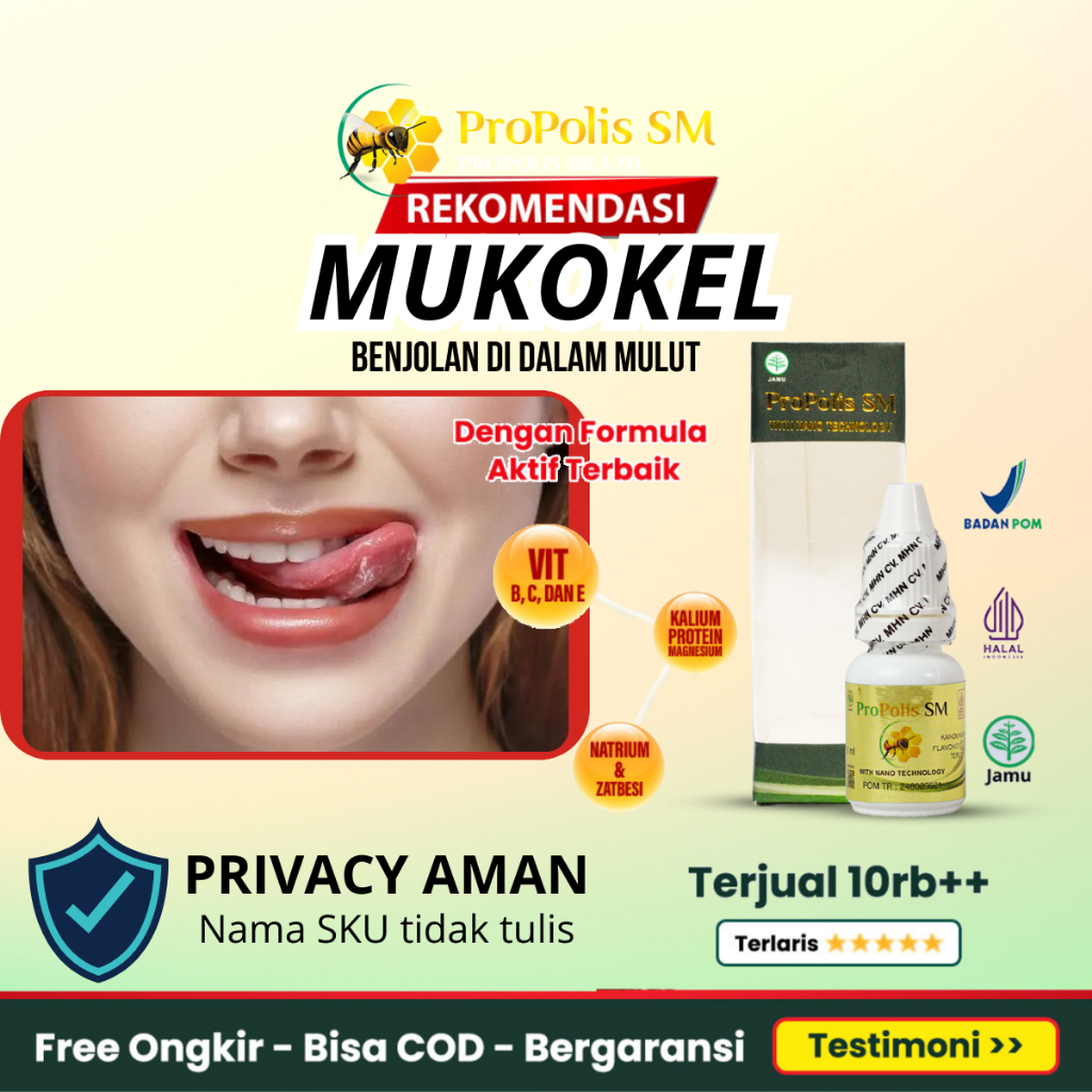 Jual Obat Mukokel Benjolan di mulut dalam bibir gusi bawah lidah Sariawan Tonjolan daging jadi ...