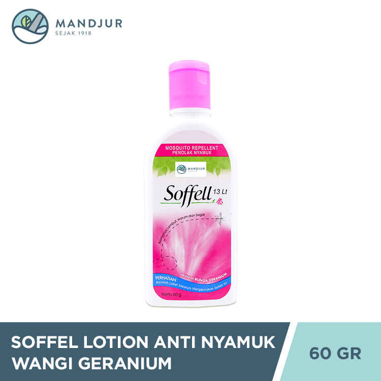 Jual Soffell Lotion Wangi Bunga Geranium 60 Gr - Lotion Anti Nyamuk ...