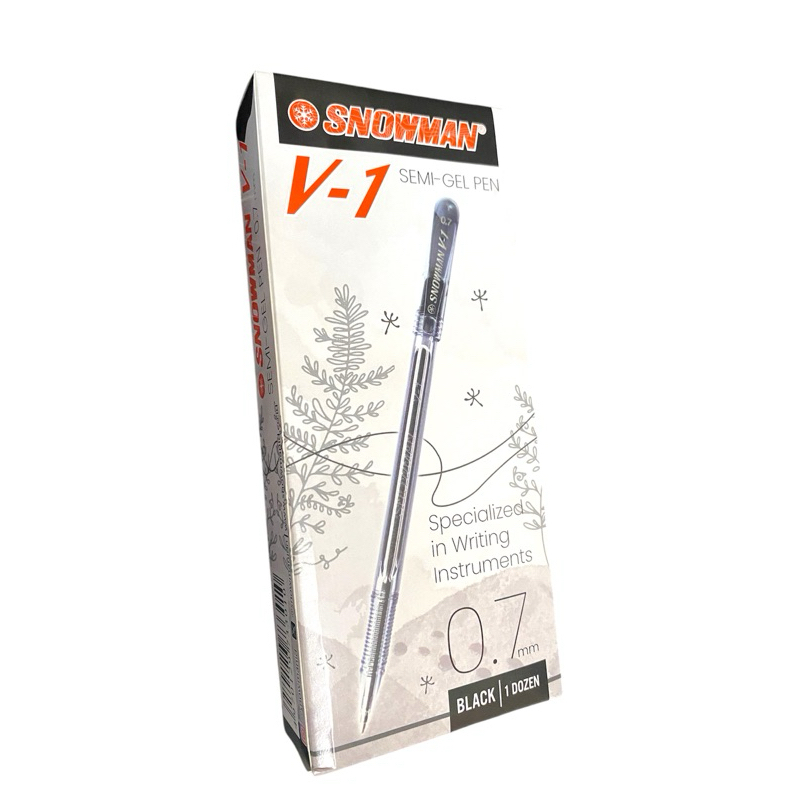 Jual Ballpoint / Pen Snowman V-1 0.7mm [ pak = 12 pcs ] | Shopee Indonesia