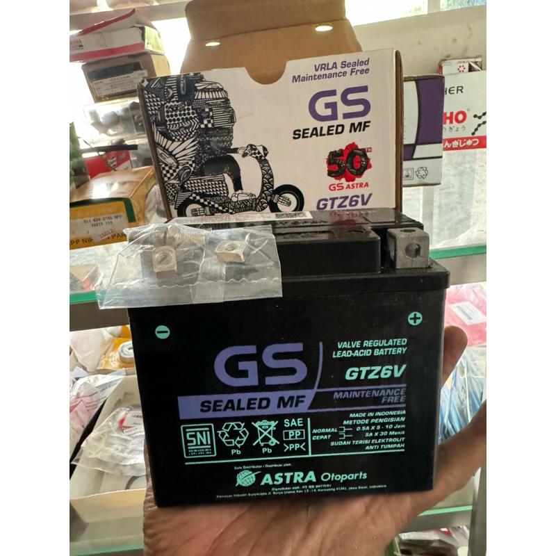 Jual Aki kering GS BATTERY/ GS ASTRA GTZ6V 12 Volt 5Ah | Shopee Indonesia