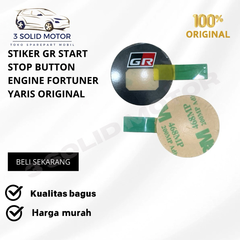 Jual STIKER GR START STOP BUTTON ENGINE FORTUNER YARIS ORIGINAL ...