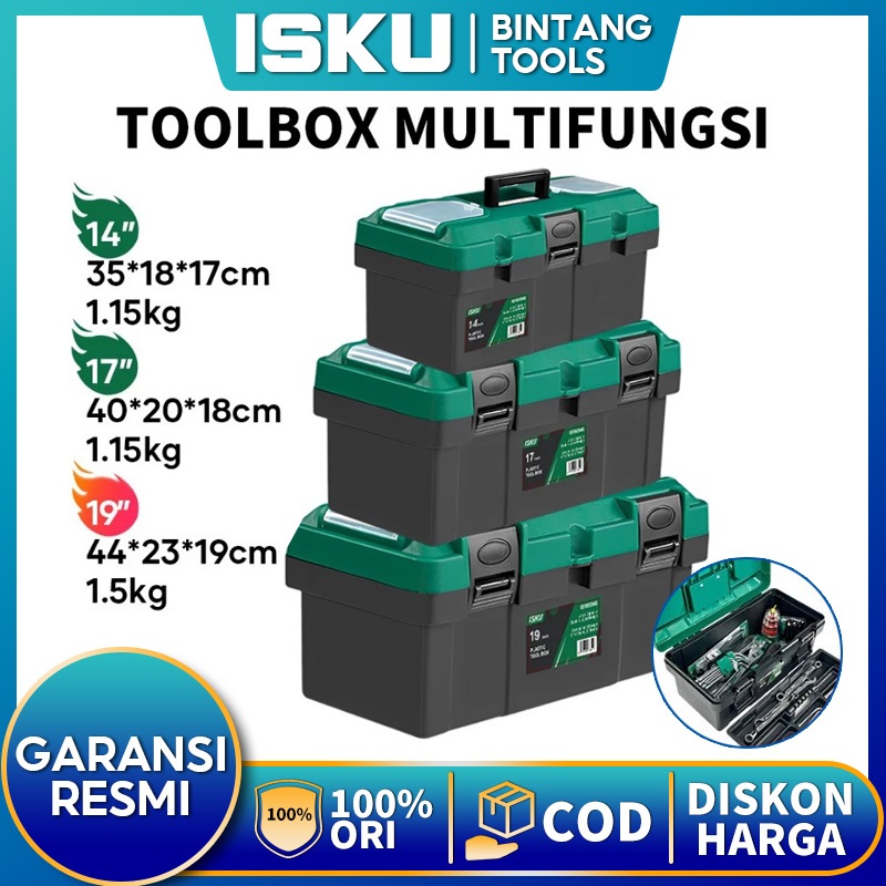 Jual ISKU Tool box Mini 12/14/17/19 Inch Kotak Perkakas/kotak alat ...