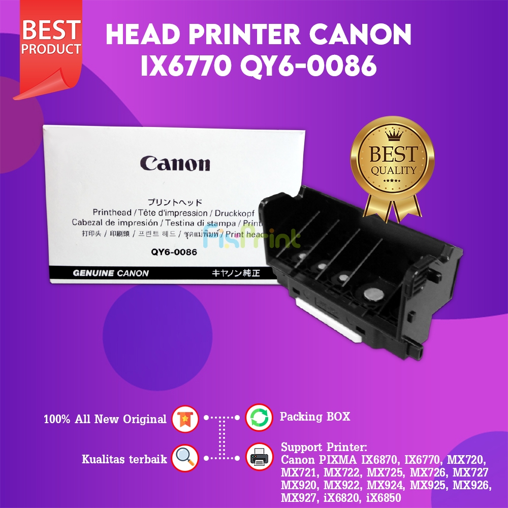 Jual FixPrint Head Printer Canon IX6770 IX6870 MX720 MX721 MX722 MX725 ...