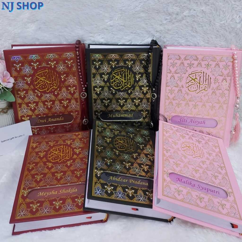 Jual - Al Quran Maroko Pattern Bisa Custom Nama Free Tasbih Mutiara Box ...