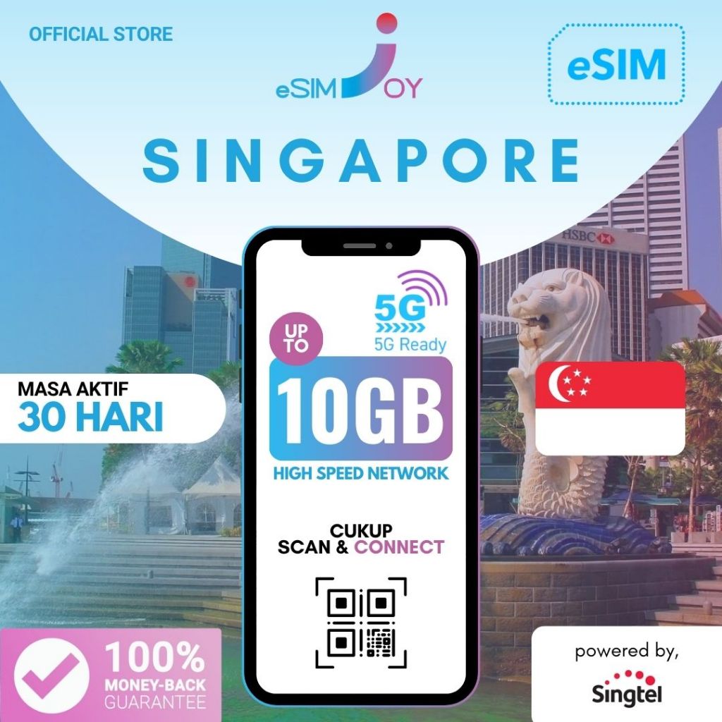 Jual eSIMJOY Travel eSIM Singapore 30 Hari up to 10GB | eSIM Roaming | eSIM Luar Negeri | Shopee ...