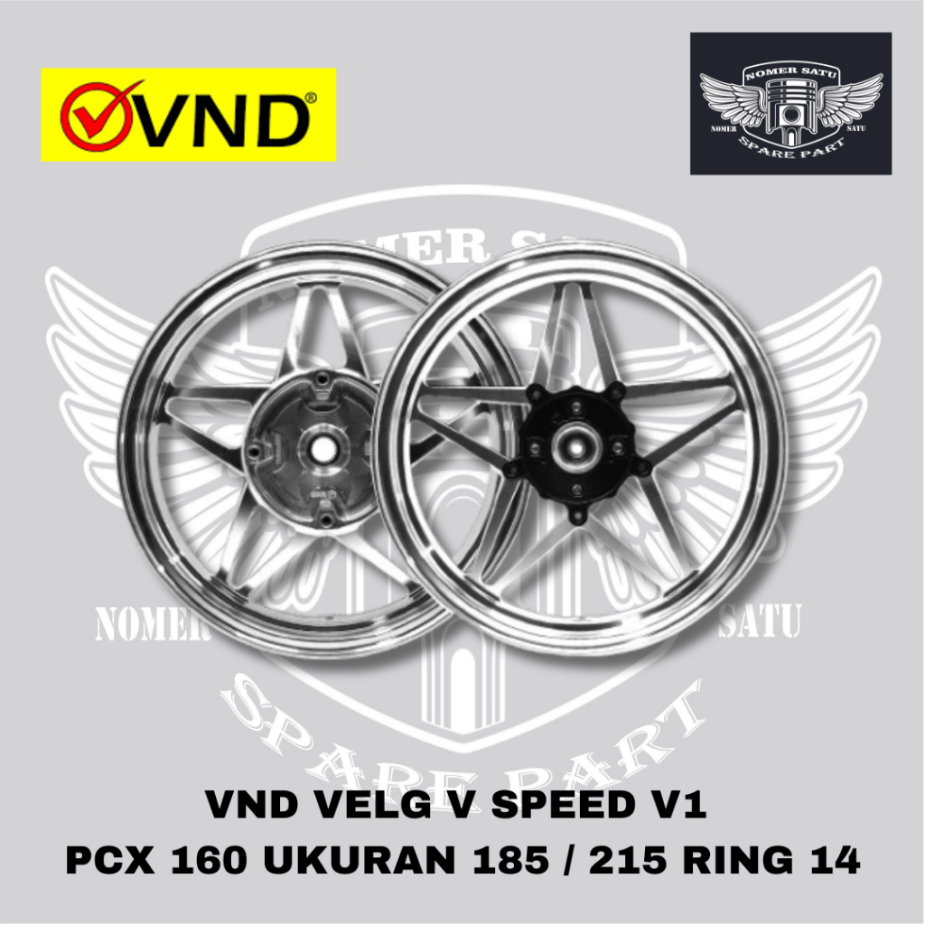 Jual VND VELG RACING V SPEED V1 GEN 1 MOTOR PCX 160 CBS/ PCX 160 ABS UKURAN 185 215 RING 14 ...