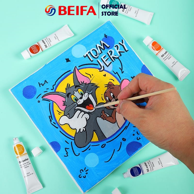 Jual Beifa Acrylic Paint / Cat Akrilik 12 Warna, Kemasan Kotak 12ml ...