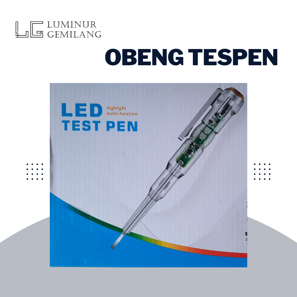 Jual Obeng Tespen Listrik Tes pen 2 LED Tester Detektor Dengan Packing ...