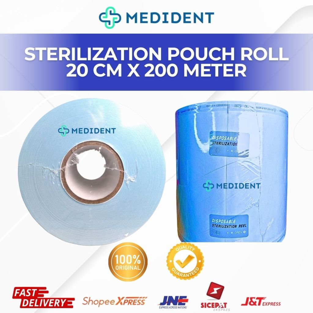 Jual Sterilization Pouch Roll 20 CM x 200 M / Medipouch / Medipack ...