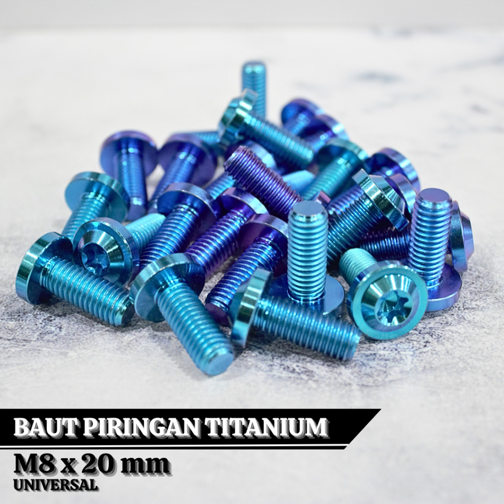 Jual Baut Piringan Titanium Ukuran M8x20mm Baut Titanium Cakram ...