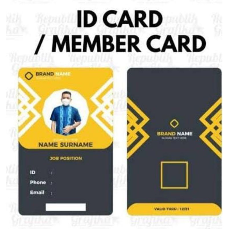 Jual Cetak Id Card Custom murah tebal dan tidak mudah luntur | Shopee ...