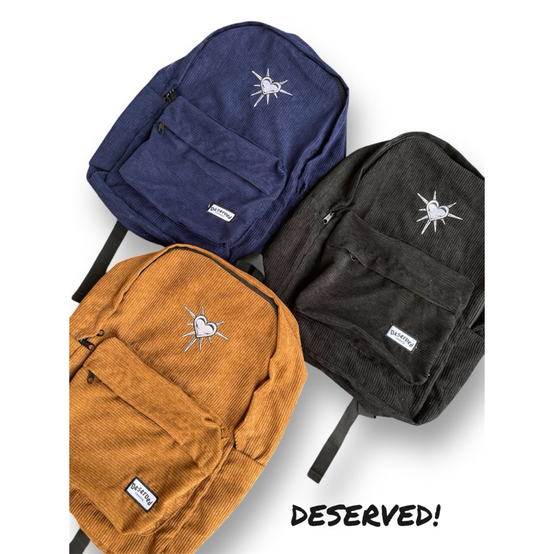 Jual TAS RANSEL CORDUROY/ BAGPACK CORDUROY/ TAS SEKOLAH PRIA WANITA ...