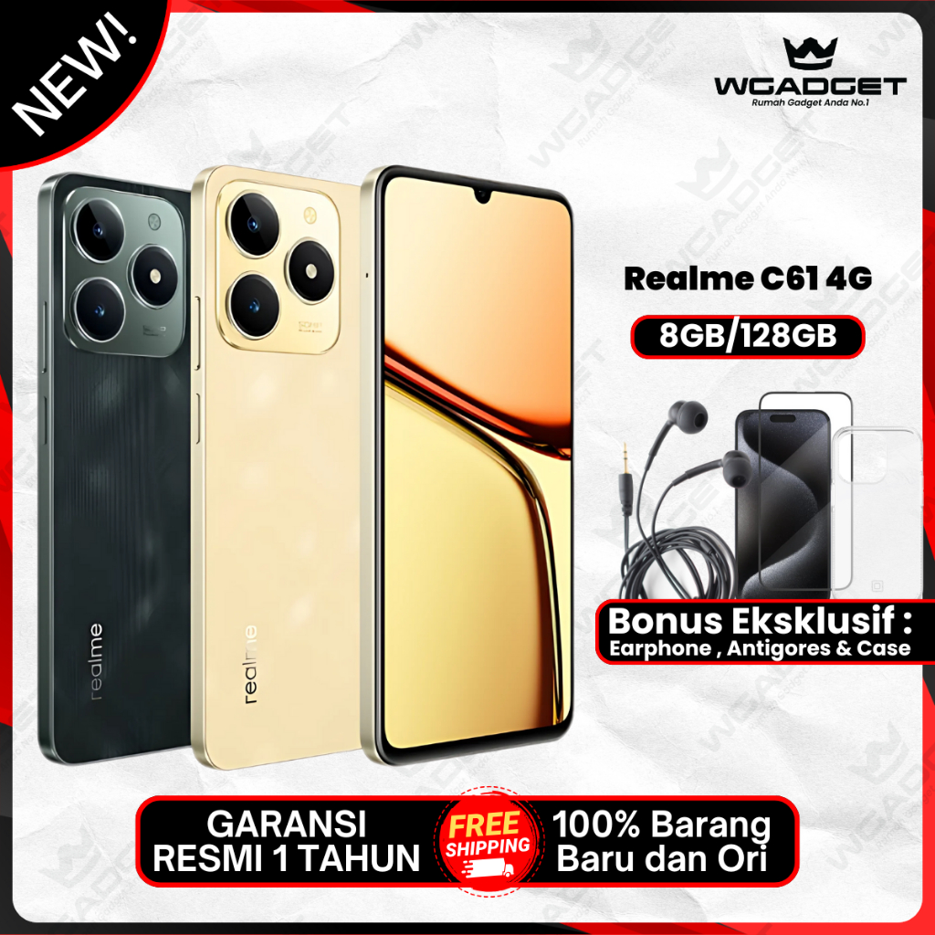 Jual Realme C61 4G [8/128 GB] Ai Boost Engine Garansi Resmi | Shopee Indonesia