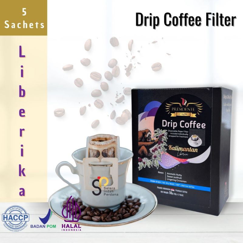 Jual Kopi Kalimantan Liberica - Drip coffee 5 saset - presidente caffe ...