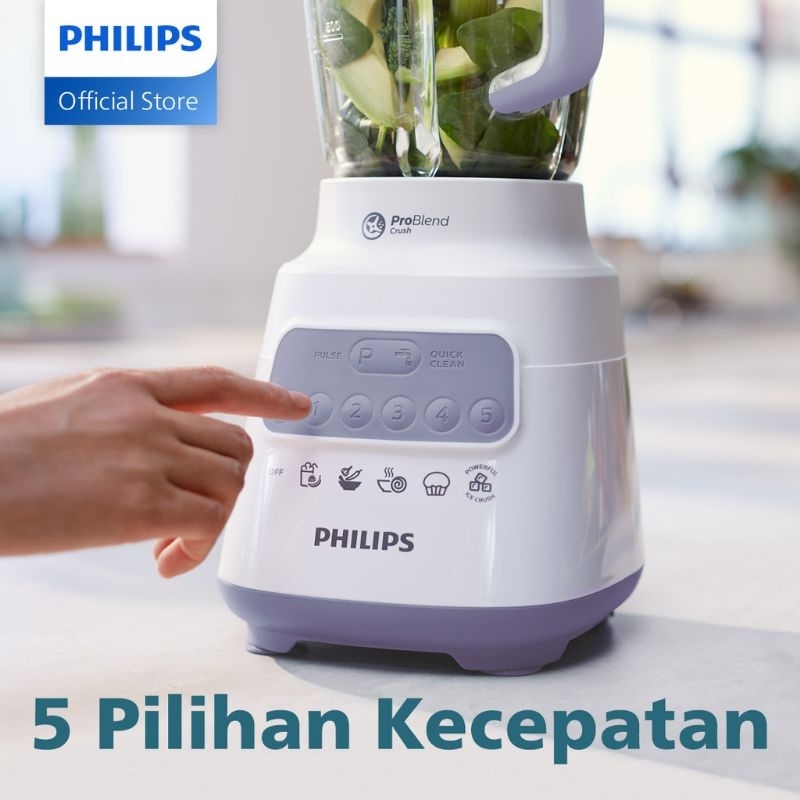 Jual Philips Blender Plastik Warna putih kombinasi ungu | Shopee Indonesia