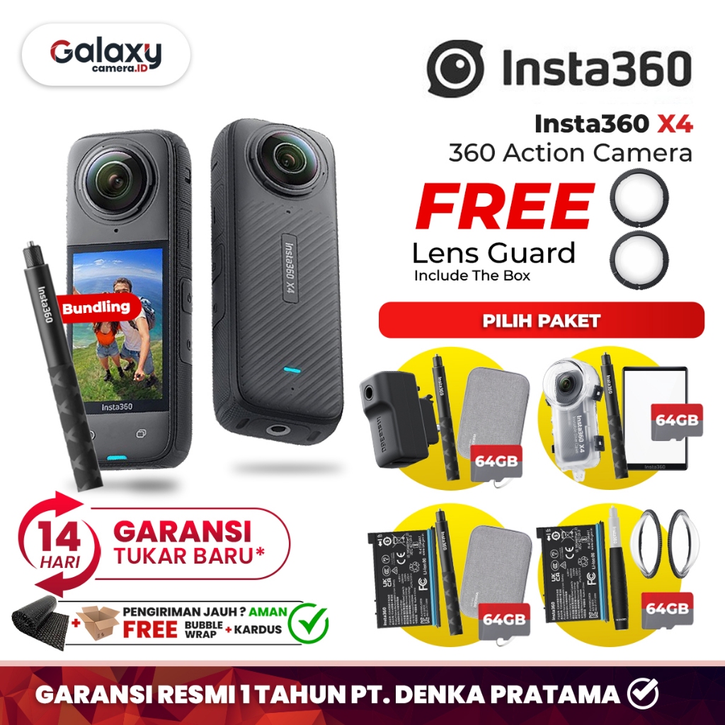 Jual Insta360 X4 8K Action Camera AI Insta 360 X 4 A.I Garansi Resmi | Shopee Indonesia