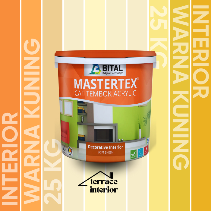 Jual Cat Tembok Interior Bital Asia Mastertex Warna Kuning 25 KG ...