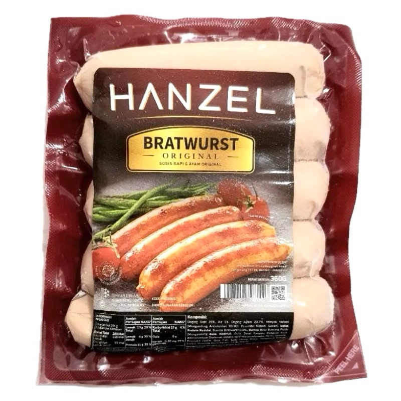 Jual Hanzel Sosis Sapi Original Bratwurst 360g | Shopee Indonesia