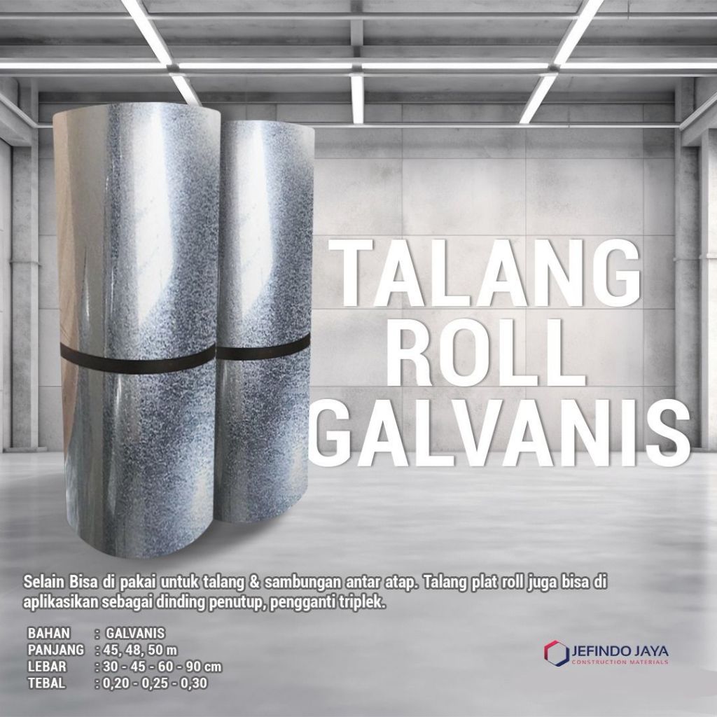 Jual SENG TALANG PLAT ROLL - TALANG GALVANIS - L 90 P 50 | Shopee Indonesia