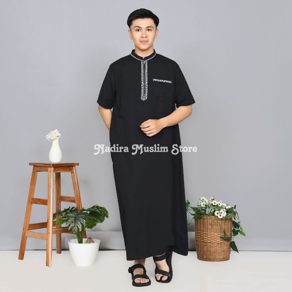Jual JUBAH LAKI - LAKI DEWASA BORDIR SIMPEL ELEGAN GAMIS PRIA DEWASA LENGAN PENDEK | Shopee ...