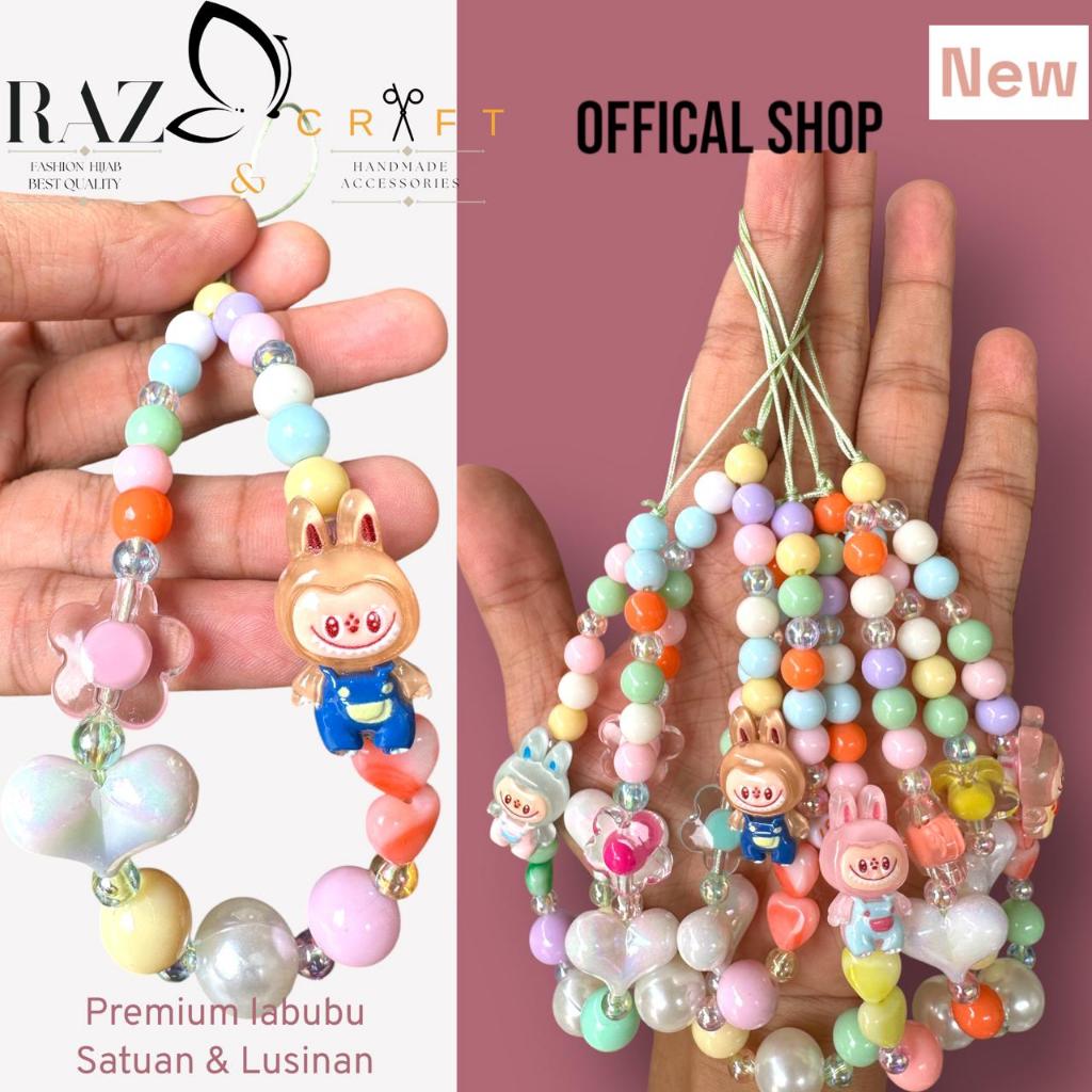 Jual Gantungan HP Labubu 1 Lusin | Lanyard HP estetik Phone Strap Beads ...