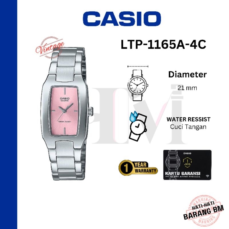 Jual CASIO LTP-1165A-4C Jam Tangan Wanita Original Analog Rantai ...