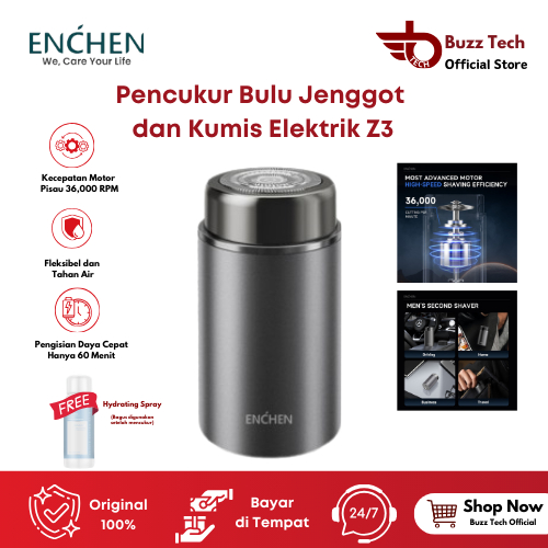 Jual (GRATIS SPRAY) ENCHEN - Z3 Mini Shaver Alat Cukur Jenggot Elektrik ...