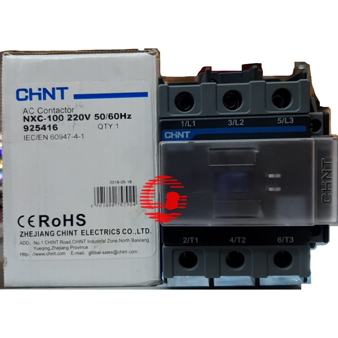 Jual Chint Kontaktor / Contactor Chint NXC100 NXC 100 NXC-100 45KW/3P 100A | Shopee Indonesia