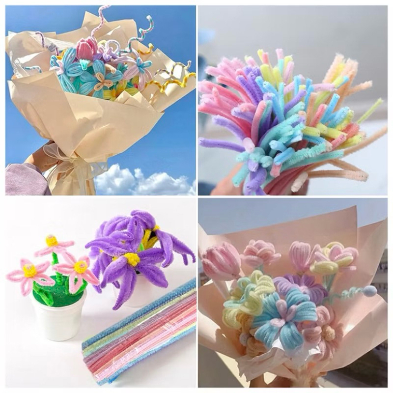 Jual ANNA-5 Pcs Kawat Bulu Mercy Pastel/pipe cleaner/kawat bulu mainan ...