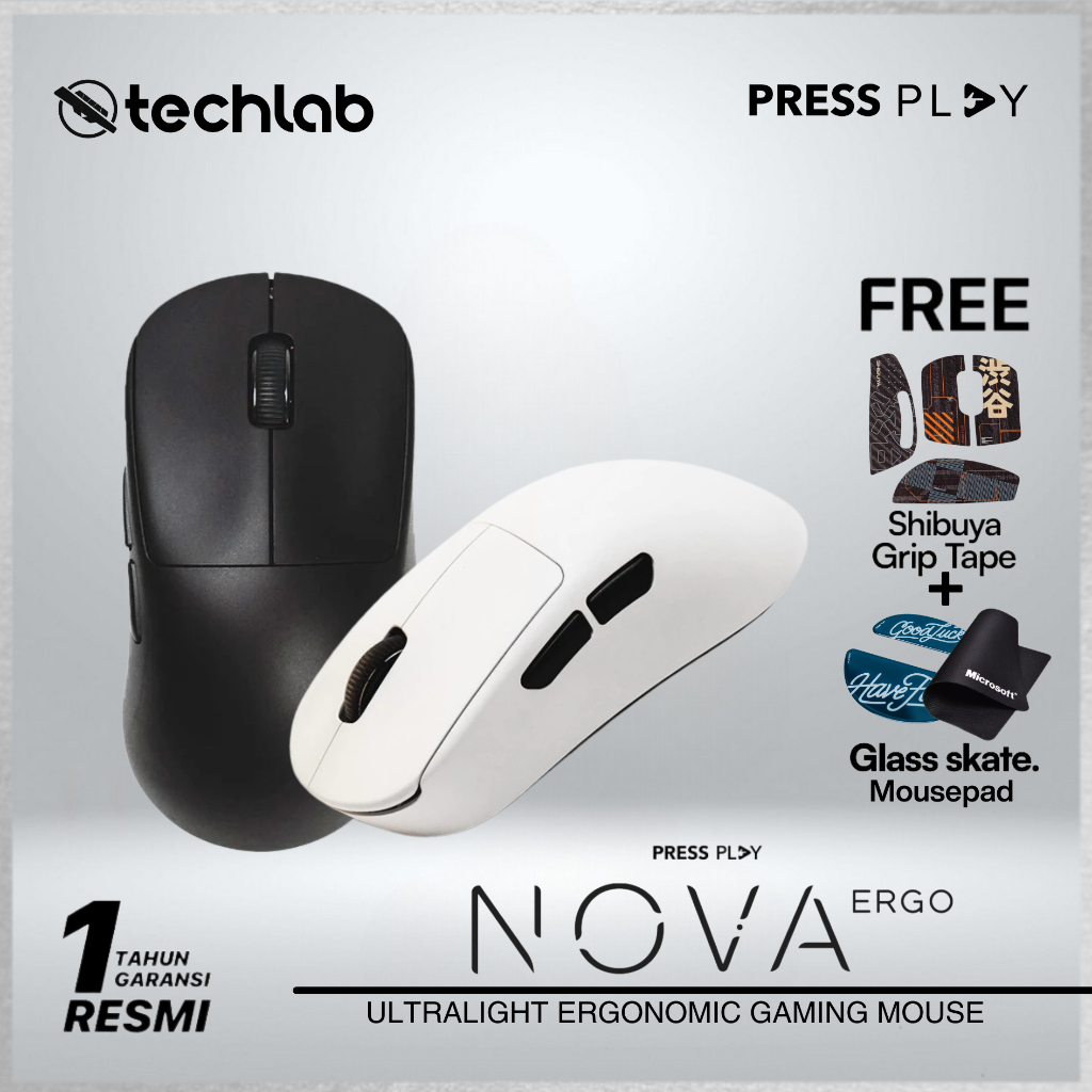 Jual Press Play NOVA Ergo Ergonomic Wireless Gaming Mouse by PressPlay ...