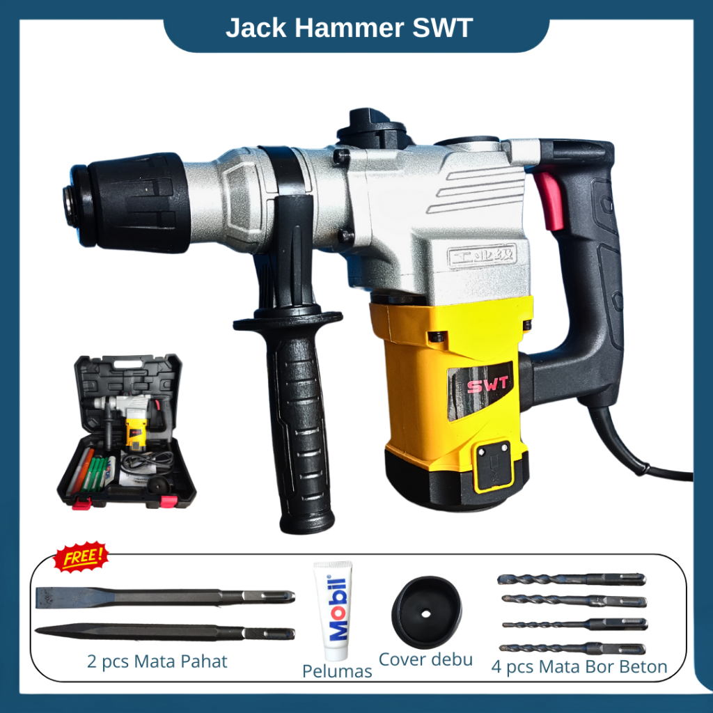 Jual Demolution Hammer Drill Hamer Bor Penghancur Tembok Beton Bobok ...