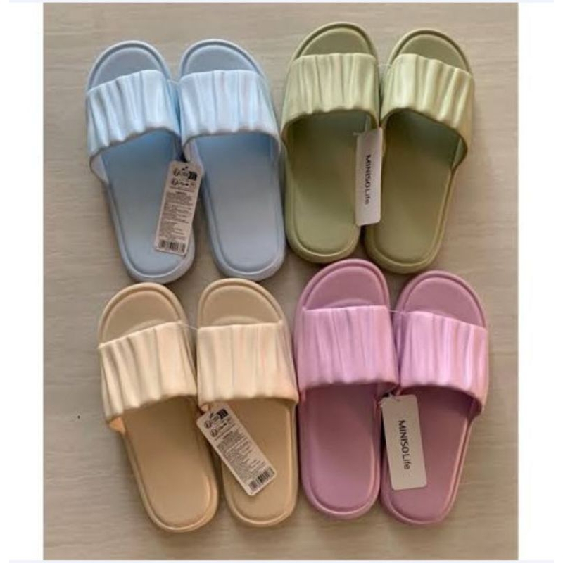 Jual COD DENPASAR Sandal Miniso Ripple Slippers Miniso Sandal Wanita ...