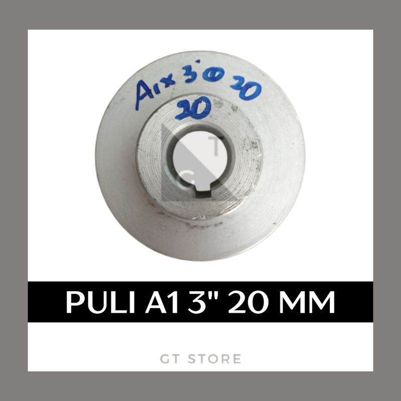 Jual Puli Pully Pulley Aluminium Dinamo Mesin Kompresor A1 3 Inch As 20 ...