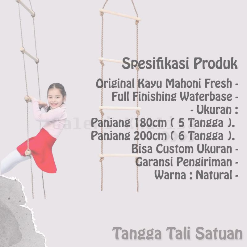 Jual Rope ladder /tangga tali brakiasi / tangga monyet mainan tangga ...
