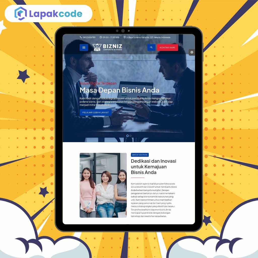 Jual Tema Wordpress Company Profil Bizniz Theme Termurah se Shopee ...