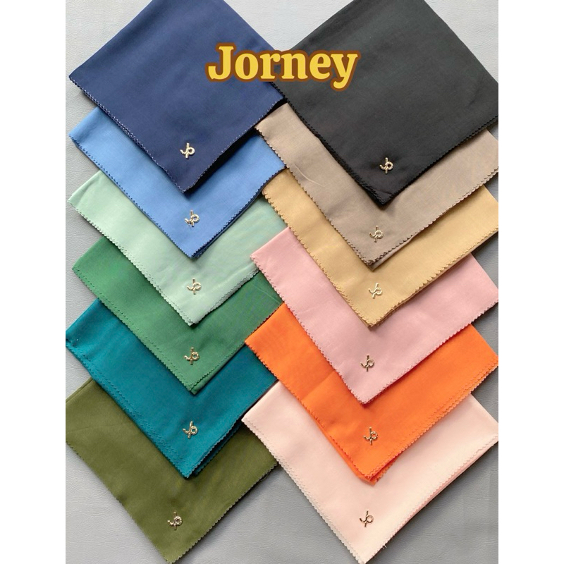 Jual Hijab Segiempat Polos Logo JP Jorney Paris Premium | Shopee Indonesia