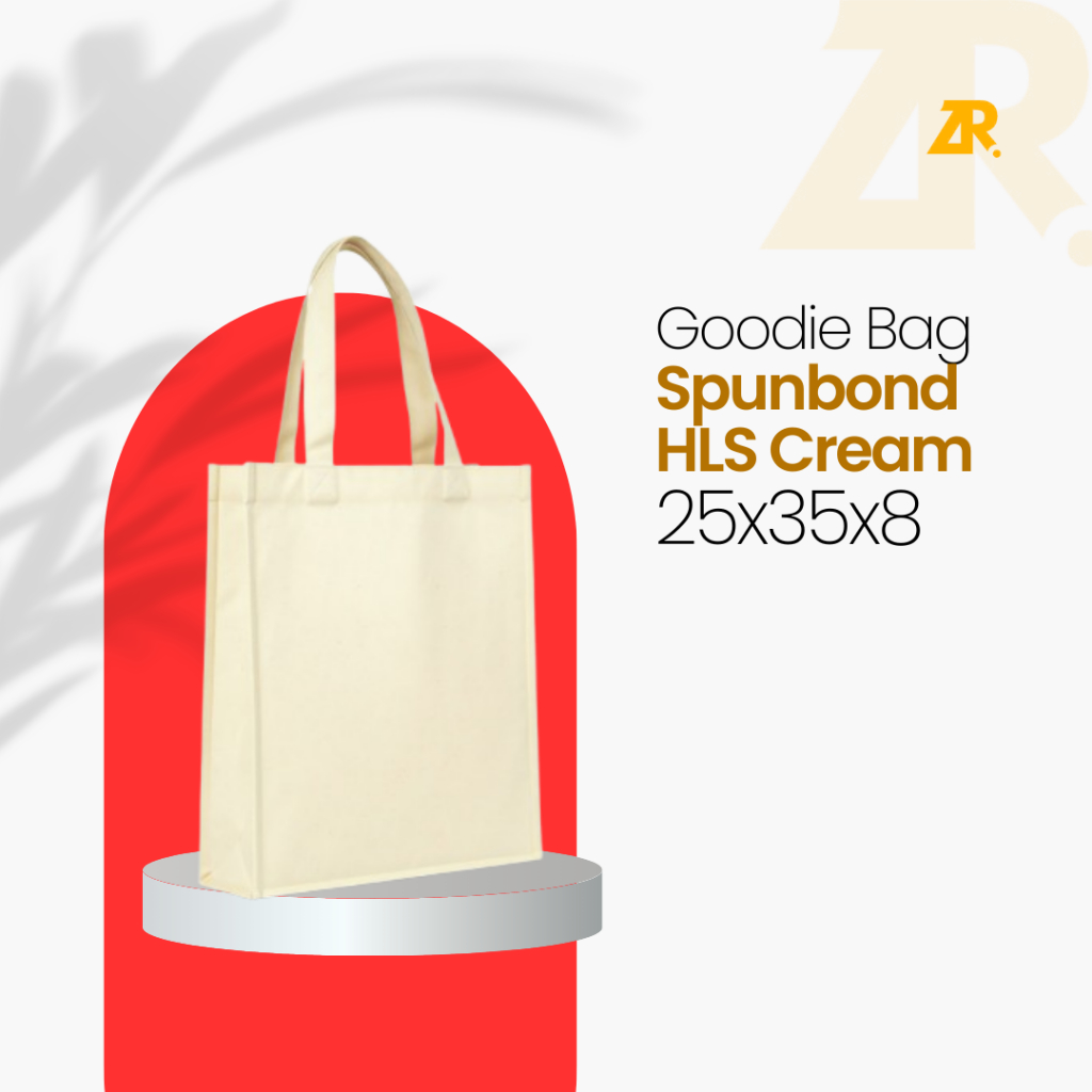 Jual Tas spunbond HLS Cream goodie bag 25x35x8 cm - Tas Kain Belanja, Tas Sovenir | Shopee Indonesia