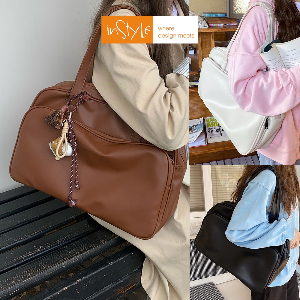 Jual Tas Bahu Tote Wanita Korean Shoulder Bag Besar Kulit PU Leather ...