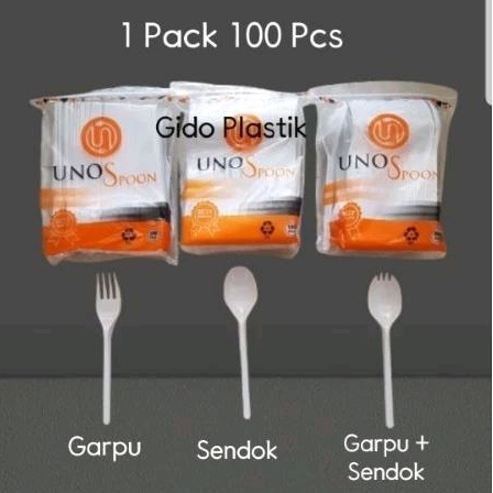 Jual Sendok Makan Plastik isi 100 pcs/ Sendok Makan Plastik Putih ...