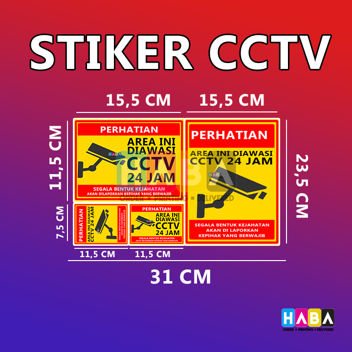 Jual STIKER CCTV | LABEL STIKER CCTV | CCTV CROMO | STIKER PENGAWASAN ...