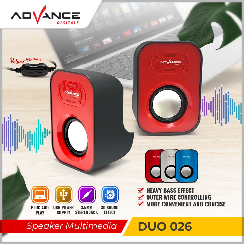 Jual Speaker Advance Duo026 Hp Pc Laptop 2.0 Sound Channel Desktop ...
