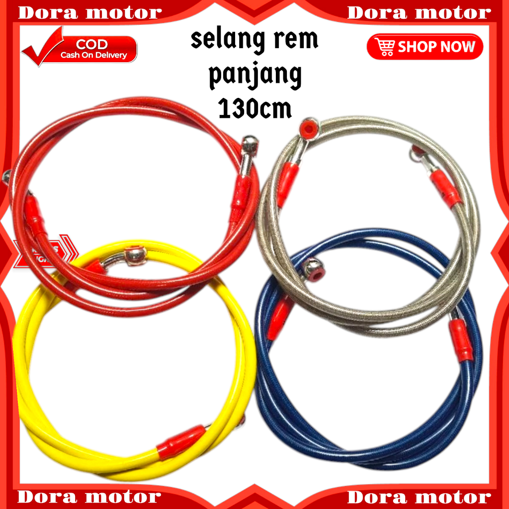 Jual SELANG REM PANJANG 130CM / SELANG REM DEPAN | Shopee Indonesia